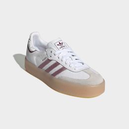 Sneaker adidas originals "SAMBAE W", Damen, Gr. 36, cloud wei&szlig;, maroon, grau one, Leder, Schuhe Sneaker