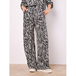 Wirkhose Apricot "Hose", Damen, Gr. XS (34), N-Gr, beige (stein), Obermaterial: 100% Viskose CV., Hosen, mit Zebradruck