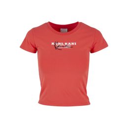 T-Shirt Karl Kani "Karl Kani Damen", Damen, Gr. XL, rot, 95% Baumwolle, 5% Elasthan, bedruckt, slim fit, Rundhals, Shirts T-Shirt