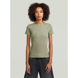 G-Star Raw T-Shirt G-STAR "Slim Rib T-Shirt", Damen, Gr. M, lt orphus, Obermaterial: 98% Baumwolle, 2% Elasthan, Shirts T-Shirt