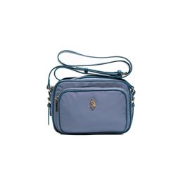 Schultertasche U.S. Polo Assn. "HOUSTON CROSSBODY BAG WITH POCKET Damen", Damen, Gr. B/H/T: 9cm x 19cm onesize, sky, Polyester, Polyurethan, Taschen Schultertasche, Schultertasche Damen, Shopper, Handtasche, Fashion, Lifestyle, Sale