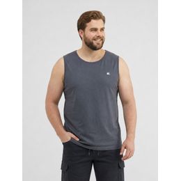 Muskelshirt Lerros "Sportliches Baumwoll-Tanktop mit O-Neck, gro&szlig;e Gr&ouml;&szlig;en", Herren, Gr. 4XL, lava grau, 100% Baumwolle, Rundhals, Shirts