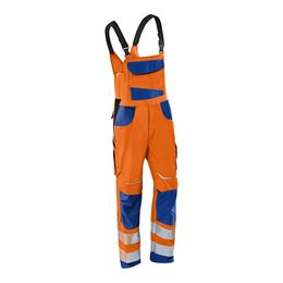 K&Uuml;BLER WORKWEAR K&uuml;bler Latzhose REFLECTIQ PSA 2 warnorange/kbl.blau Form 3207 Gr&ouml;&szlig;e 28K ; K&uuml;bler Workwear (3207 8340-3746-28K)