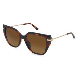 Michael Kors MK2231U ST. BARTHS | Damen-Sonnenbrille | Fassung: Vollrand, Quadratisch, Kunststoff, Havanna | Glasfarbe: Braun