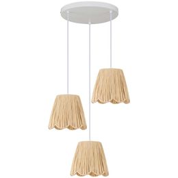 Collett's Monde H&auml;ngeleuchte, Natur, Wei&szlig;, Metall, Papier, 120 cm, RoHS, CE, Lampen & Leuchten, Innenbeleuchtung, H&auml;ngelampen, Pendelleuchten