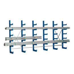 Regalwerk KARL-Kragarmregal 750 kg verstellbar Anbaufeld HxB 2000x1000x500 mm doppelsei. (B6-40122-50)