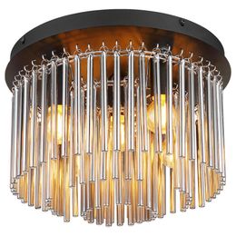 Collett's Monde Deckenleuchte, Schwarz, Chrom, Metall, Glas, 23 cm, Lampen & Leuchten, Innenbeleuchtung, Deckenleuchten