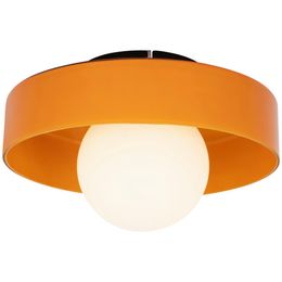 Collett's Monde Deckenleuchte, Orange, Metall, Glas, Uni,Uni, rund,rund, 13 cm, RoHS, CE, Lampen & Leuchten, Innenbeleuchtung, Deckenleuchten