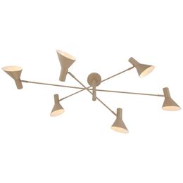 Collett's Monde Deckenleuchte, Beige, Metall, 83x40.5x103 cm, RoHS, CE, verstellbare Spotlights, Lampen & Leuchten, Innenbeleuchtung, Deckenleuchten