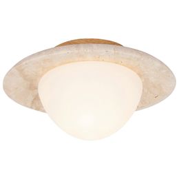 Collet's Monde Deckenleuchte, Wei&szlig;, Beige, Metall, Glas, Stein, Kreise,Kreise, rund,rund, 10 cm, RoHS, CE, Lampen & Leuchten, Innenbeleuchtung, Deckenleuchten