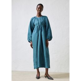 bonprix Maxikleid aus reinem Leinen, petrol, Gr.46, Ideal f&uuml;r den Fr&uuml;hling! Bequemes Maxikleid aus reinem Leinen
