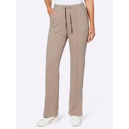 WITT Damen Jerseyhose mit abgesteppten BIesen, sesam, Gr&ouml;&szlig;e 54
