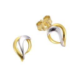 Paar Ohrstecker Vivance "333 Gold zweifarbig", bunt (mehrfarbig), Ohrringe, Damen, one-size, Gold