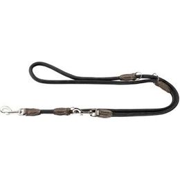 Hunter Verstellbare F&uuml;hrleine Round & Soft Hunting schwarz M-L