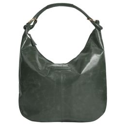 Shopper Bruno Banani, Damen, Gr. B/H/T: 40cm x 33cm x 4cm onesize, gr&uuml;n (oliv), Leder, leicht gl&auml;nzend, unifarben, Taschen Shopper, echt Leder