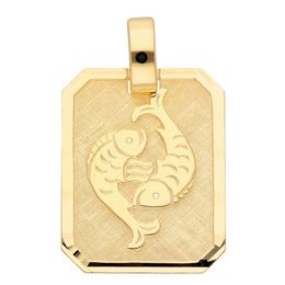 Adelia&acute;s Kettenanh&auml;nger ADELIA&acute;S "333 Gold Sternzeichen Anh&auml;nger Fisch", gold, Schmuckanh&auml;nger, Damen, Fische, Gold, Kettenanh&auml;nger, Goldschmuck f&uuml;r Damen & Herren