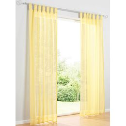 Gardine HEINE HOME Gr. 3, gelb, B:140cm H:225cm, Polyester, Gardinen, Gardine
