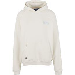 Kapuzensweatshirt PEQUS "PEQUS PEQUS Back Logo Hoodie", Damen, Gr. L, whisper wei&szlig;, 100% Baumwolle, bedruckt, Sweatshirts