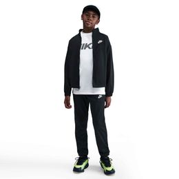 Trainingsanzug Nike Sportswear "K NSW DF TRACKSUIT PK FZ", Damen, Gr. M, schwarz, schwarz, wei&szlig;, Interlock, Obermaterial: 100% Polyester, Sportanz&uuml;ge Trainingsanzug, mit Eingrifftaschen an Jacke und Hose