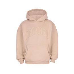 Kapuzensweatshirt DROPSIZE "Dropsize RAW EDGES SEAM HOODIE", Herren, Gr. XL, taupe, 70% Baumwolle, 30% Polyester, Sweatshirts