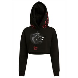 Kapuzenpullover Thug Life "Thug Life Thug Life Dusky Hoodies", Damen, Gr. S, schwarz, 100% Baumwolle, mehrfarbig, loose fit, ohne Ausschnitt, Pullover Kapuzenpullover