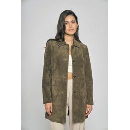 Lederjacke Freaky Nation "Lederjacke-fn", Damen, Gr. L(40), braun (gr&uuml;n), Oberstoff: 100% Leder. Futter: 100% Baumwolle, Jacken