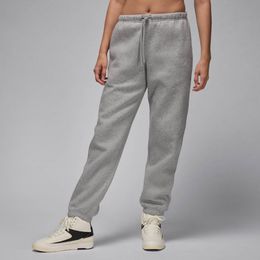 Sporthose Nike Sportswear "W J BRK FLC PANT 24", Herren, Gr. XS, N-Gr, dk grau heather, wei&szlig;, Obermaterial: 80% Baumwolle, 20% Polyester, Hosen Sporthose, leichtes Material, bequeme Passform, sportlicher Stil