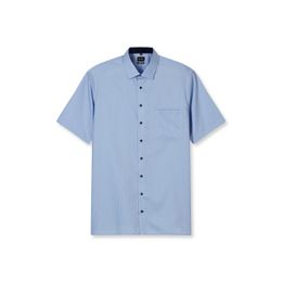Businesshemd OLYMP "OLYMP Luxor, comfort fit - big, Kent", Herren, Gr. 46, Normaler Arm, hellblau, 100% Baumwolle, Hemden