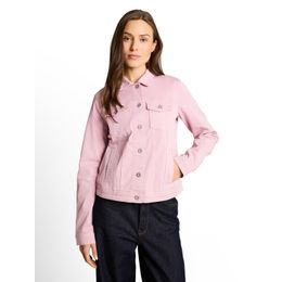Jeansjacke Tom Tailor, Damen, Gr. M, light elderberry, Denim/Jeans, Obermaterial: 98% Baumwolle, 2% Elasthan. Futter: 100% Baumwolle, unifarben, regular fit h&uuml;ftlang, Rundhals, Jacken Jeansjacke, mit Knopfleiste und Stretch