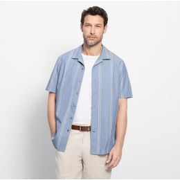 Kurzarmhemd OLYMP, Herren, Gr. L, N-Gr, blau, Obermaterial: 100% Baumwolle, regular fit normal, Hemden, Freizeithemd, regular fit, Reverskragen