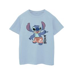 Disney M&auml;dchen Lilo & Stitch Bermuda-Shorts T-Shirt aus Baumwolle (Babyblau)