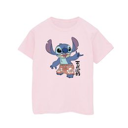 Disney M&auml;dchen Lilo & Stitch Bermuda-Shorts T-Shirt aus Baumwolle (Babyrosa)