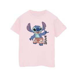 Disney M&auml;dchen Lilo & Stitch Bermuda-Shorts T-Shirt aus Baumwolle (Babyrosa)
