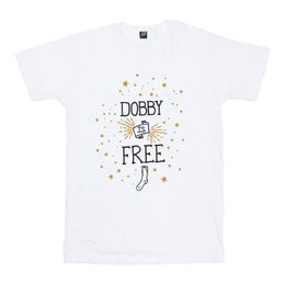 Harry Potter - "Dobby Is Free" T-Shirt f&uuml;r M&auml;dchen (Wei&szlig;)