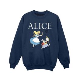 Disney - "Alice In Wonderland Follow The Rabbit" Sweatshirt f&uuml;r M&auml;dchen (Marineblau)