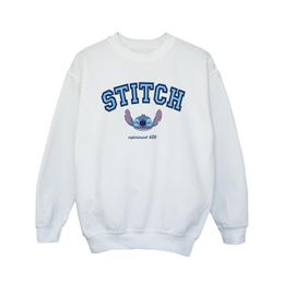Disney - "Lilo And Stitch Collegial" Sweatshirt f&uuml;r M&auml;dchen (Wei&szlig;)