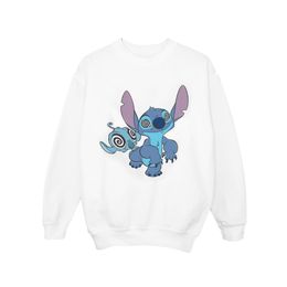 Disney - "Lilo And Stitch Hypnotized" Sweatshirt f&uuml;r M&auml;dchen (Wei&szlig;)
