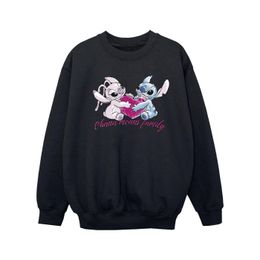 Disney - "Lilo And Stitch Ohana Heart With Angel" Sweatshirt f&uuml;r M&auml;dchen (Schwarz)
