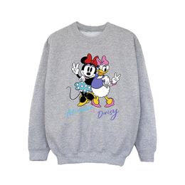 Disney - "Minnie Mouse And Daisy" Sweatshirt f&uuml;r M&auml;dchen (Grau)
