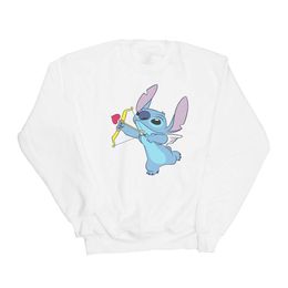 Disney M&auml;dchen Lilo und Stitch Stitch Cupid Valentines Sweatshirt (wei&szlig;)