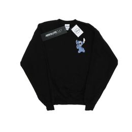 Disney - "Lilo And Stitch Stitch Backside Breast Print" Sweatshirt f&uuml;r Herren (Schwarz)