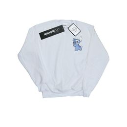 Disney M&auml;dchen Lilo und Stitch Stitch R&uuml;ckseite Brust drucken Sweatshirt (wei&szlig;)