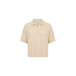 Blusentop soyaconcept "Soya Concept Shirt SC-DELIA", Damen, Gr. L, beige (8008 sand), Obermaterial: 60% Viskose, 38% Polyester, 2% Elasthan, Blusen Blusentop