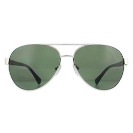 Calvin Klein Aviator Herren Silber Gr&uuml;n Sonnenbrille