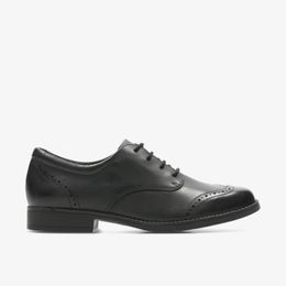 Clarks Sami Walk Y schwarze Lederschuhe