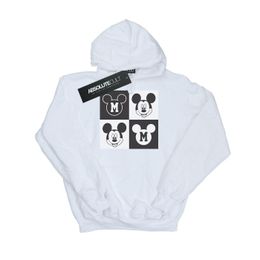 Disney - "Mickey Mouse Smiling Squares" Kapuzenpullover f&uuml;r Damen (Wei&szlig;)