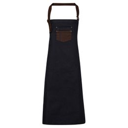 Premier Division Sch&uuml;rze mit Latz (Indigo Denim/Brown Denim)