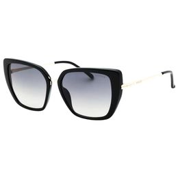 Guess &ndash; Sonnenbrille mit gl&auml;nzendem schwarzen Rahmen und rauchfarbenen Verlaufsgl&auml;sern