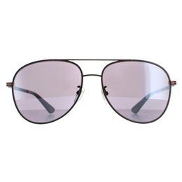 Police Polizei Aviator Mens Matte Schwarz Rauch Spiegel Silber SPL777C Chief 1