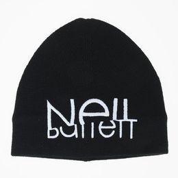 Neil Barrett Sliced Logo Beanie Schwarz Hut